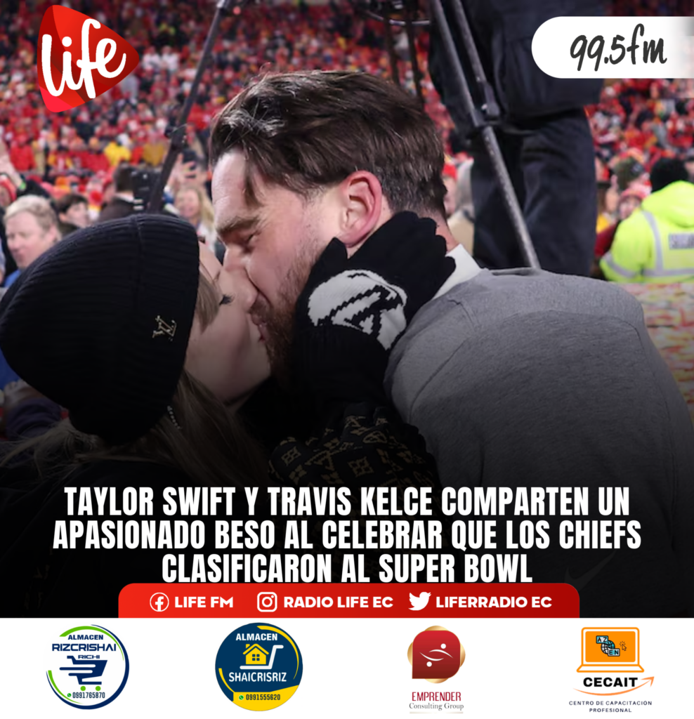 TAYLOR SWIFT Y TRAVIS KELCE COMPARTEN UN APASIONADO BESO AL CELEBRAR QUE LOS CHIEFS CLASIFICARON ...